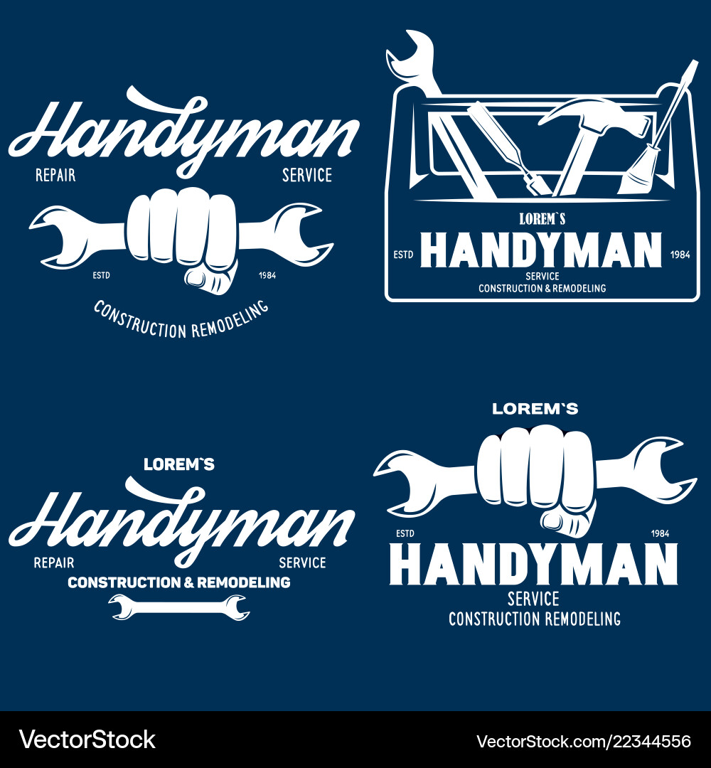 Handyman Badges & Emblems Royalty Free Vector Image