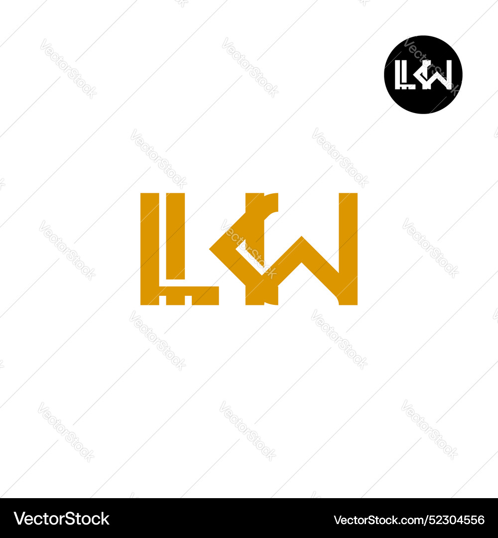 Lkw logo letter monogram design Royalty Free Vector Image
