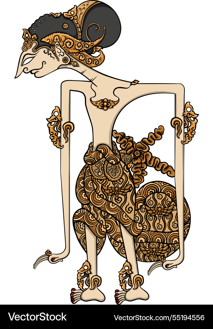 Puntadewa wayangkulit Royalty Free Vector Image