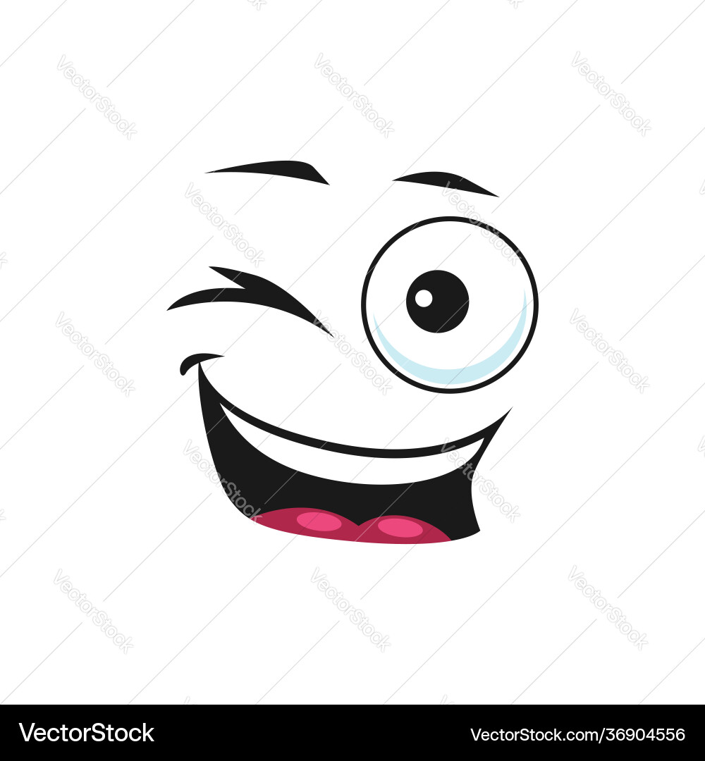 Smiling Emoji Character - Wink Face Royalty Free Vector