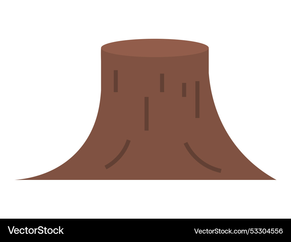 Tree stump icon indicating environmental concerns Vector Image