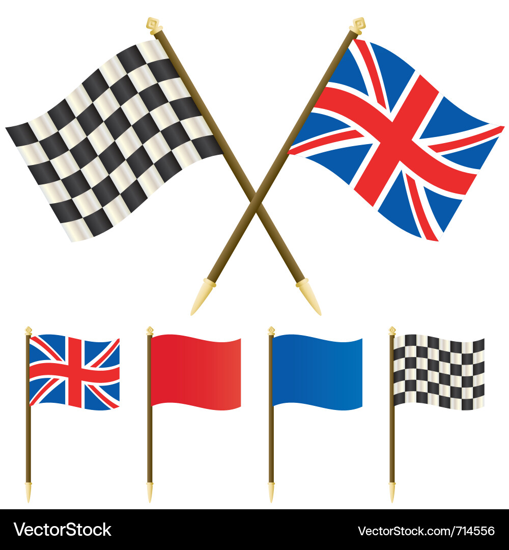 Winners flags Royalty Free Vector Image - VectorStock