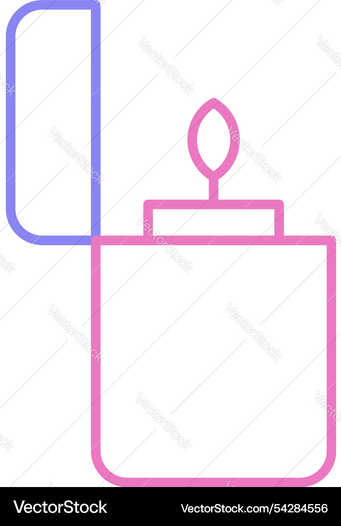 Zippo line two colour icon Royalty Free Vector Image