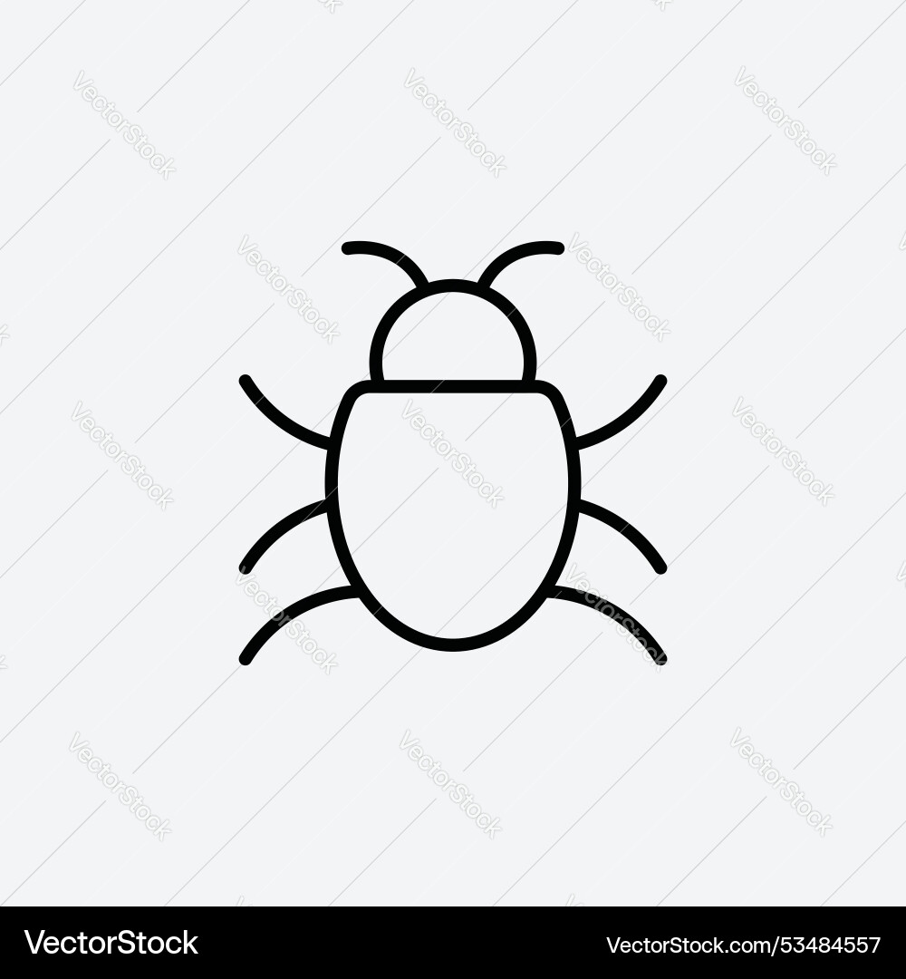 Bugline in thin line black color flat simple Vector Image