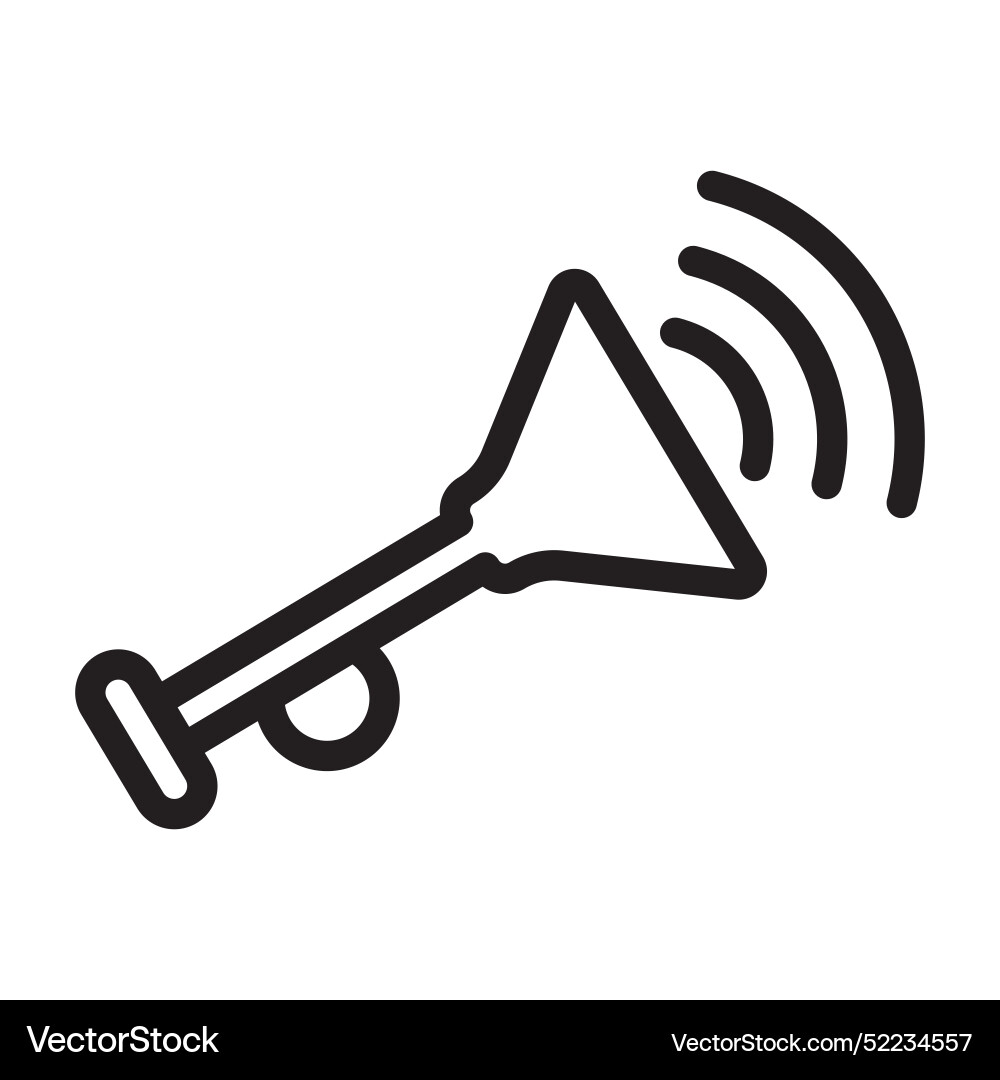 Car horn icon black line art logo Royalty Free Vector Image