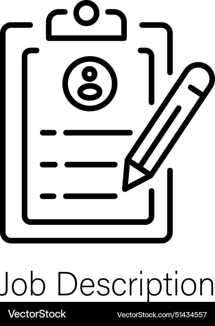 Job description Royalty Free Vector Image - VectorStock