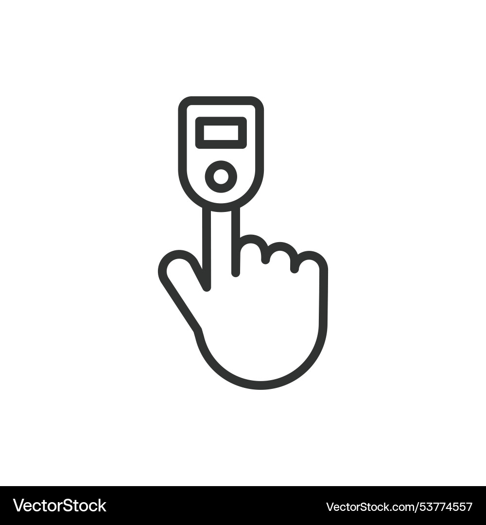 Pulse oximeter in line design blood oxygen spo2 Vector Image
