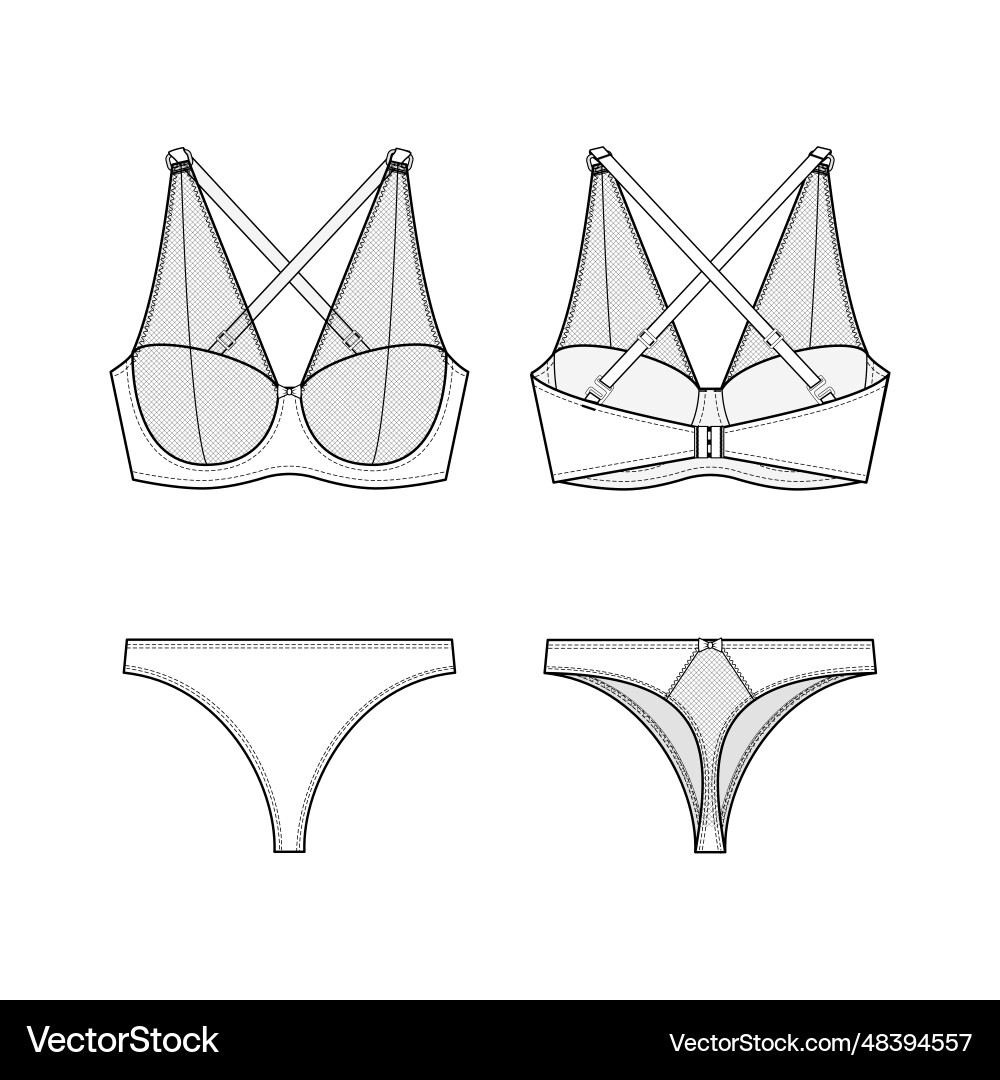 Underwear set Royalty Free Vector Image - VectorStock