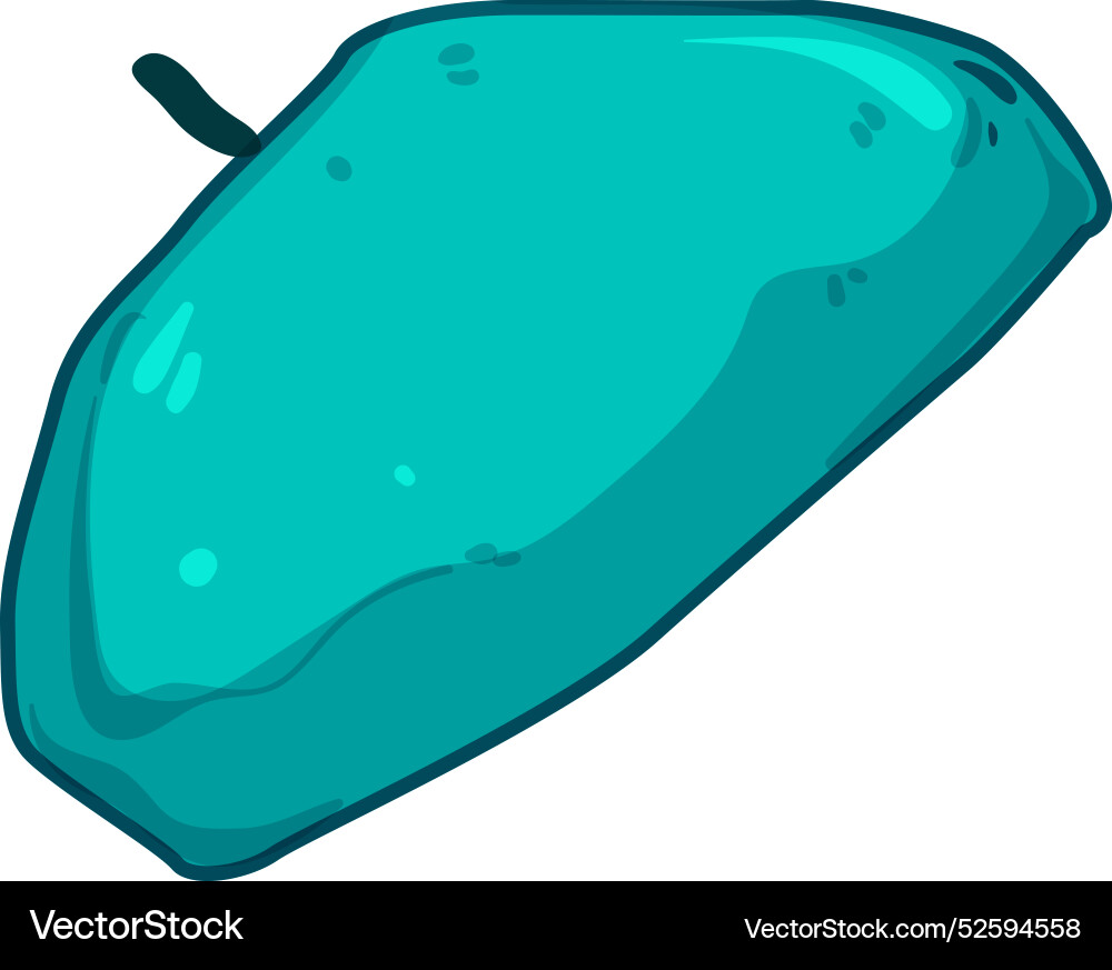 Fashion beret cartoon Royalty Free Vector Image