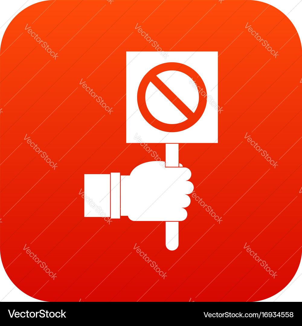 Zeige Stoppschild-Symbol digital rot Lizenzfreier Vektor