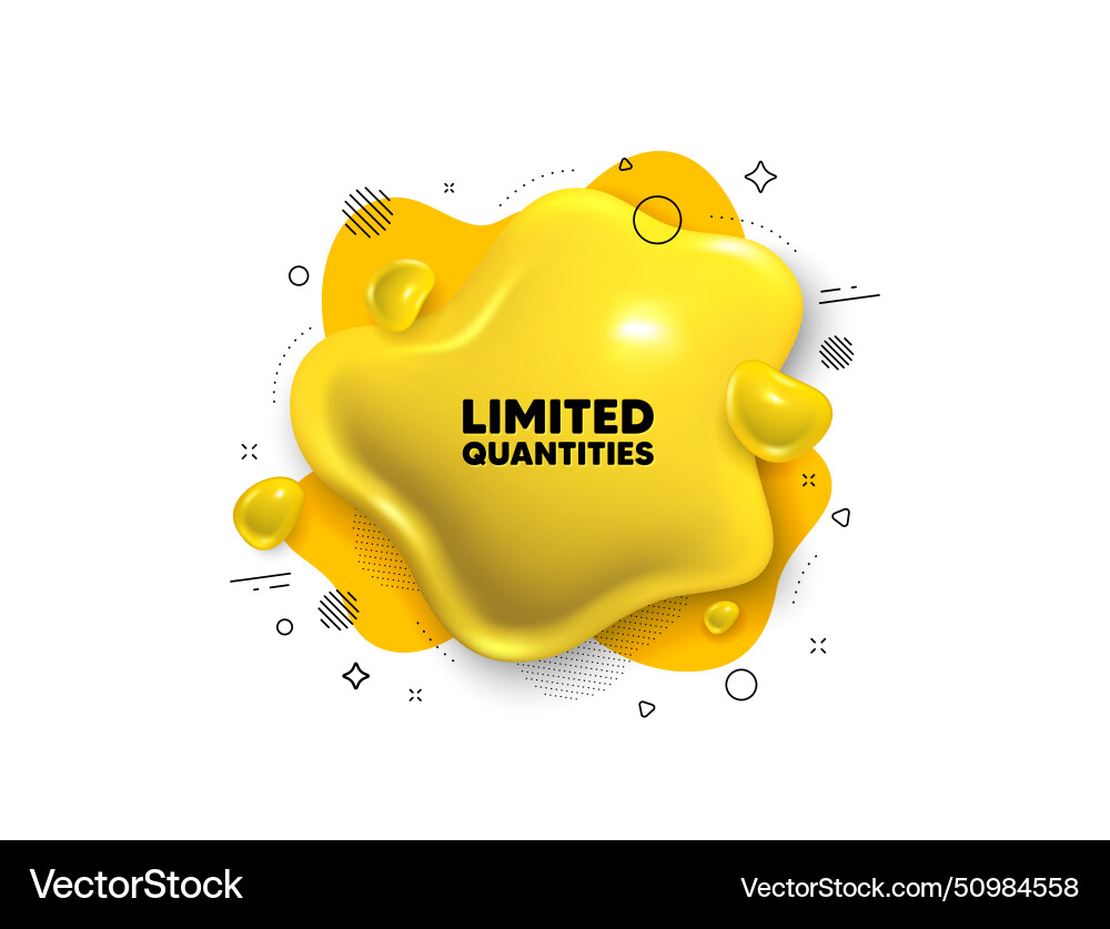 Limited quantities symbol special offer sign Vector Image