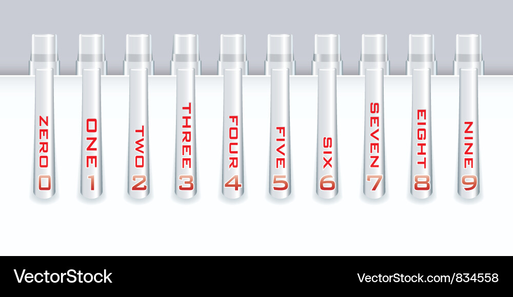 Office pen numbers Royalty Free Vector Image - VectorStock