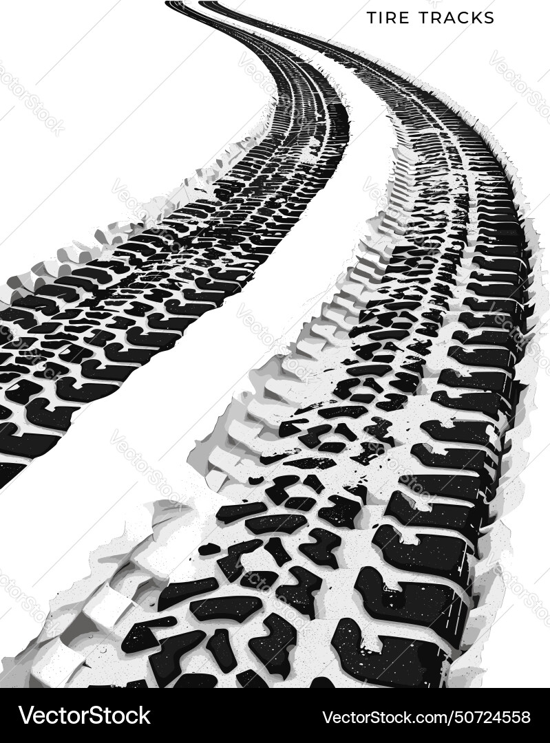 Tire tracks Royalty Free Vector Image - VectorStock
