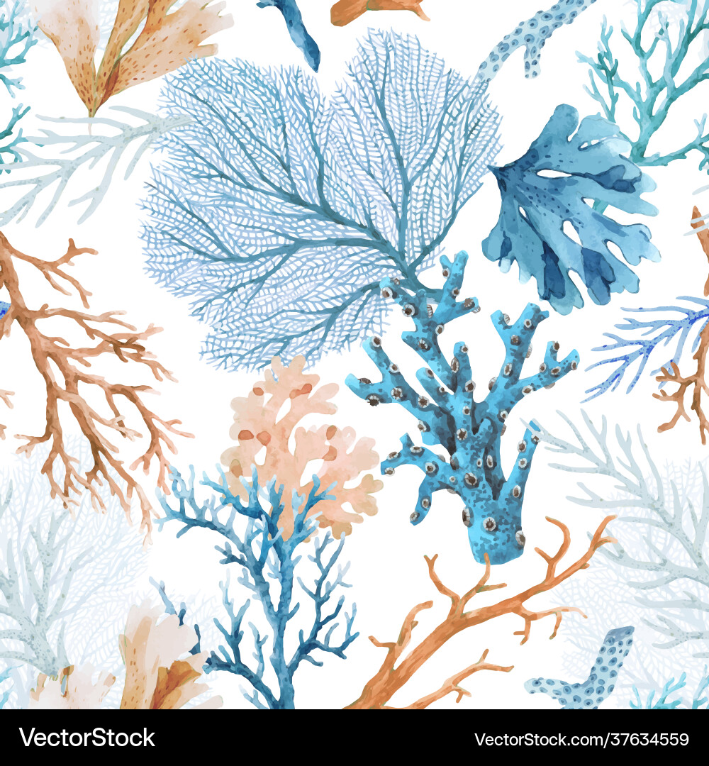 Beautiful seamless underwater pattern Royalty Free Vector