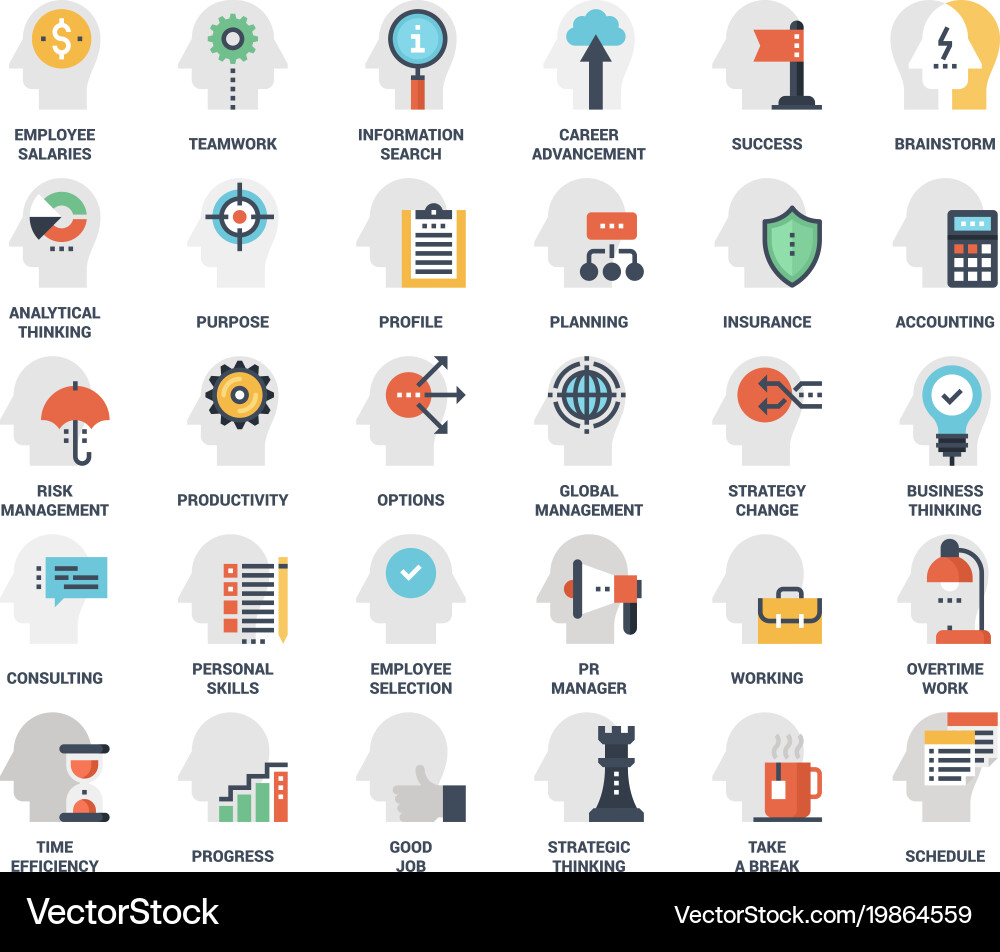 Business and staff management Royalty Free Vector Image