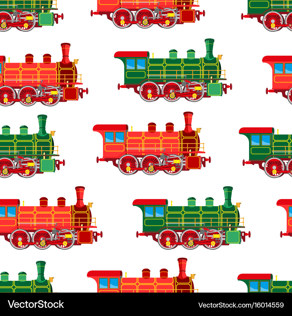 Colorful Cartoon Steam Train Royalty Free Vector Image