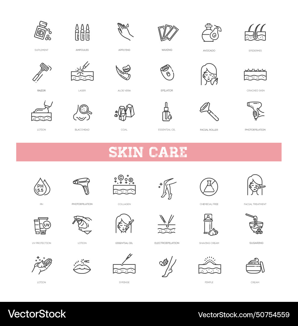 Cosmetology skin care Royalty Free Vector Image