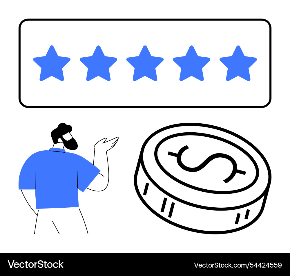 Customer satisfaction concept with thumbs up five Vector Image