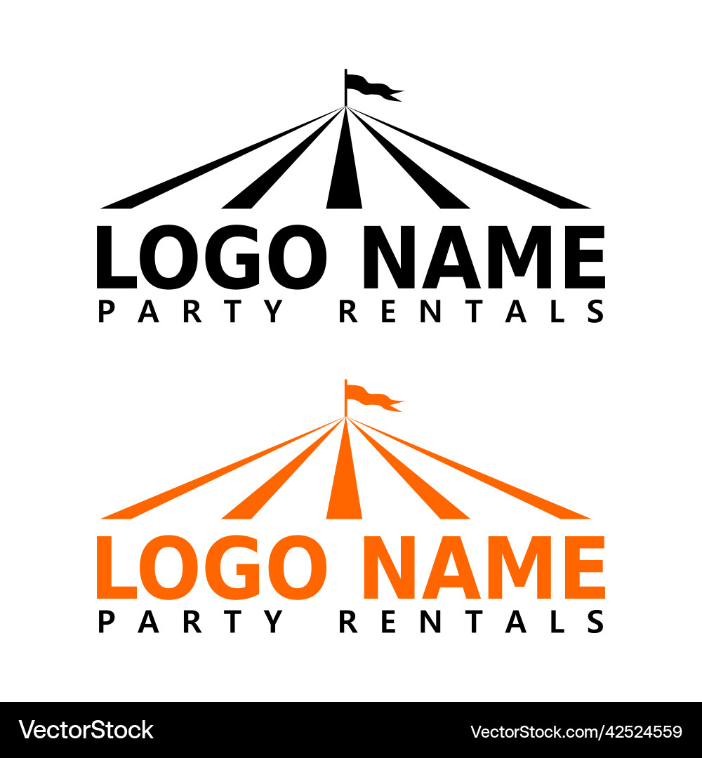 Party rentals logo Royalty Free Vector Image - VectorStock