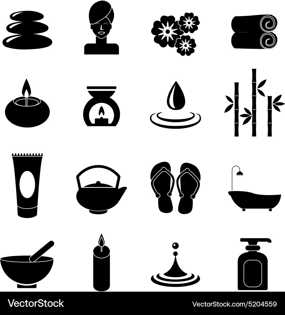 Spa icons set Royalty Free Vector Image - VectorStock