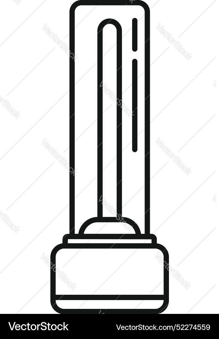 Ultraviolet lamp icon black thin line style home Vector Image