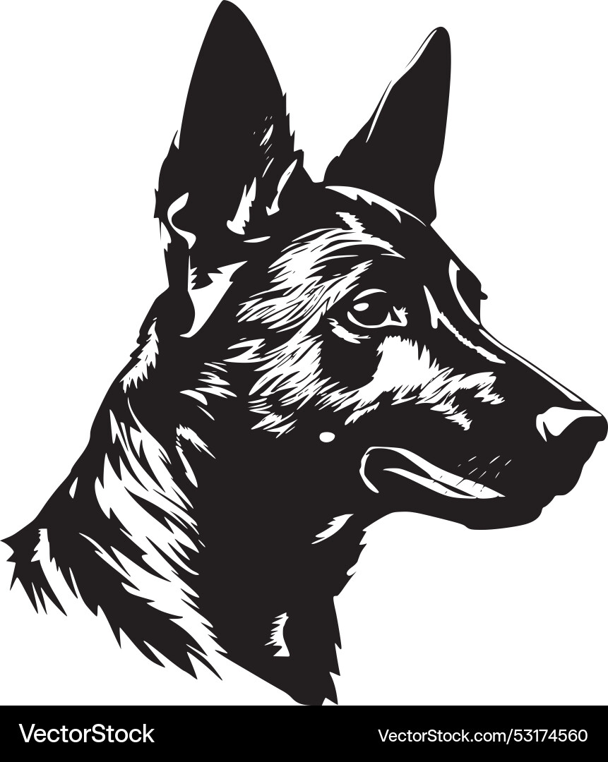 Australian kelpie - minimalist and flat logo Vector Image