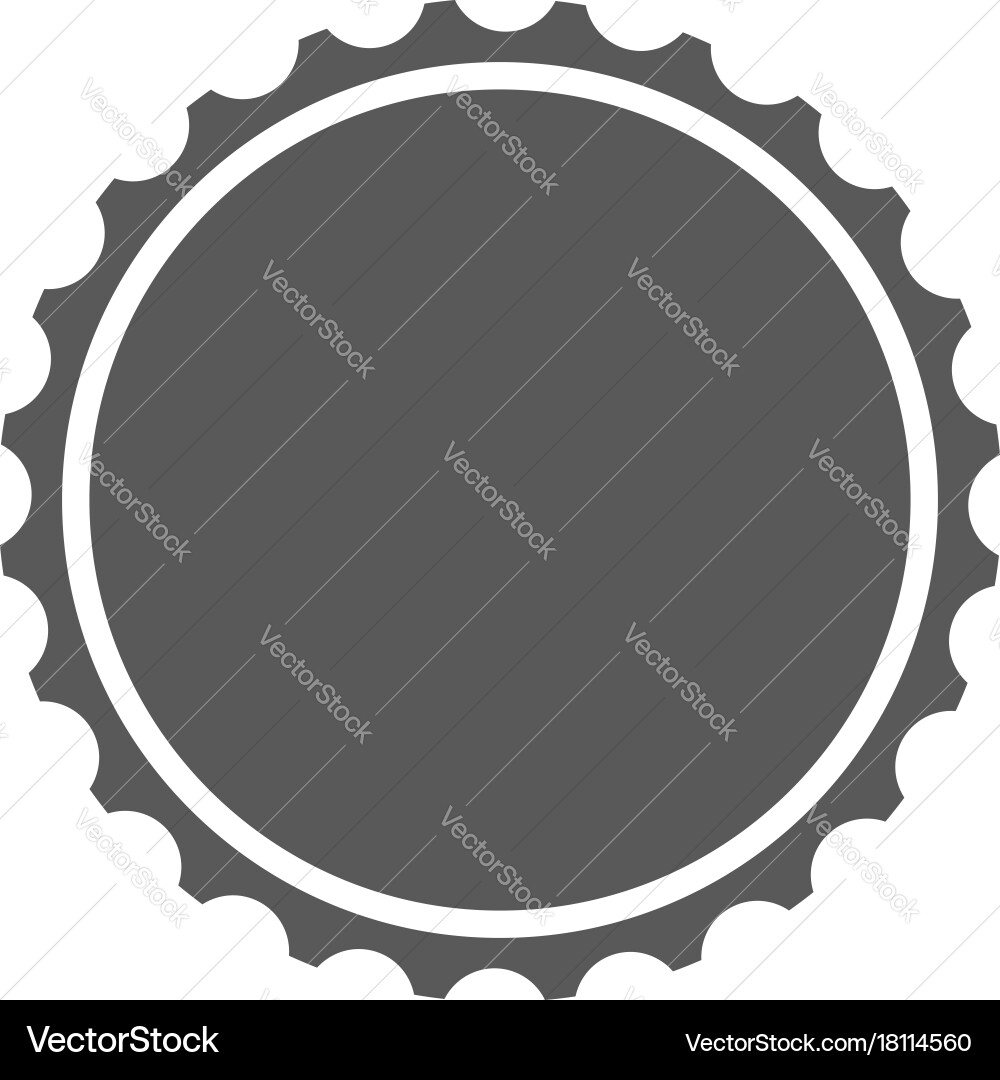 Beer cap icon simple Royalty Free Vector Image