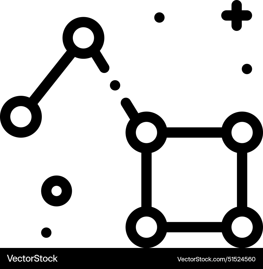 Big dipper icon thin linear style design isolated Vector Image