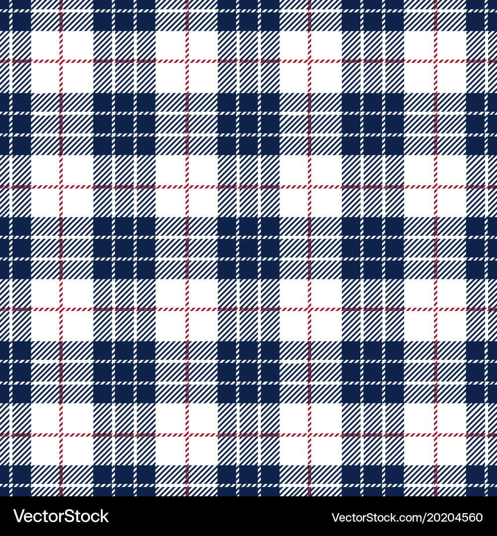 Blue tartan plaid seamless pattern Royalty Free Vector Image