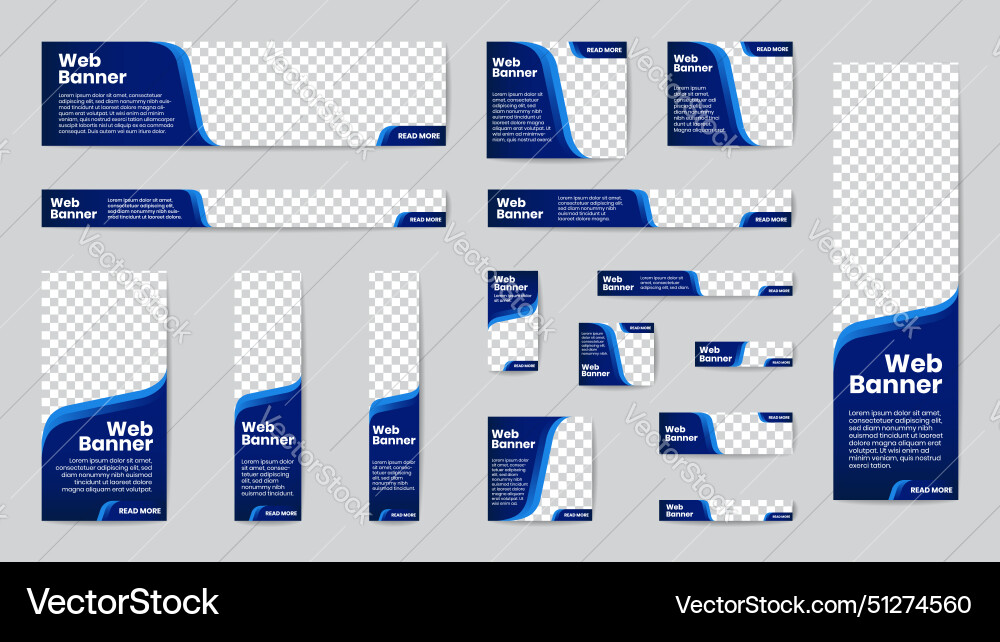 Business banner standard size in horizontal Vector Image