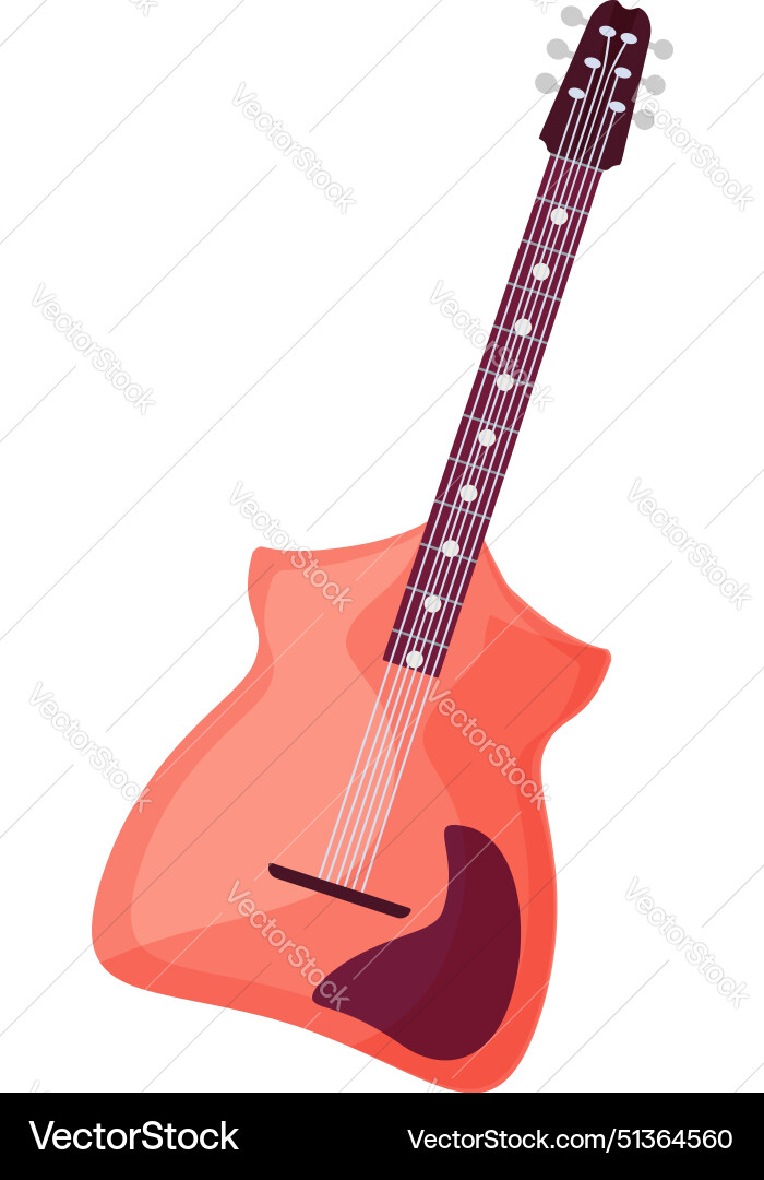 Cartoon classical acoustic guitar Royalty Free Vector Image