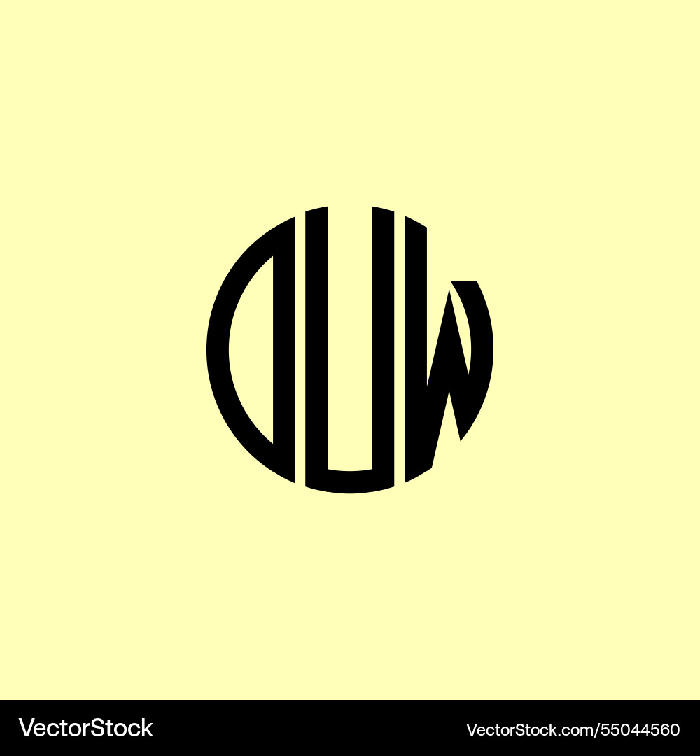 Creative rounded initial letters duw logo Vector Image