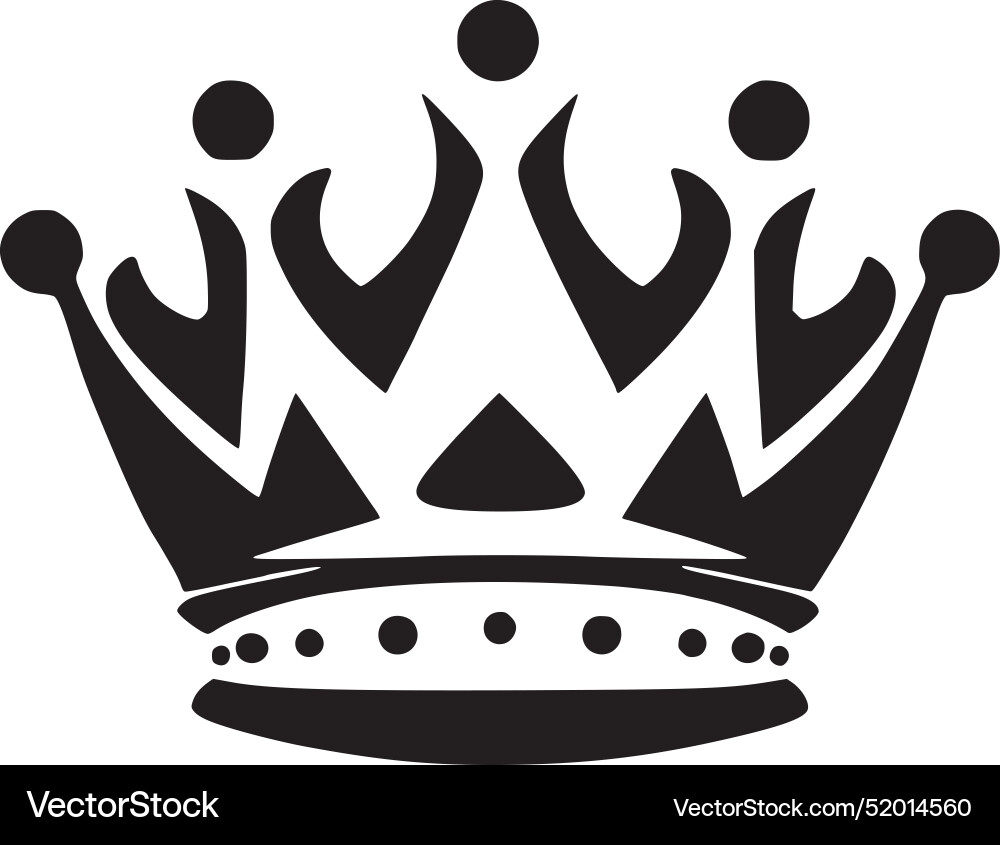 Crown - minimalist and simple silhouette Vector Image