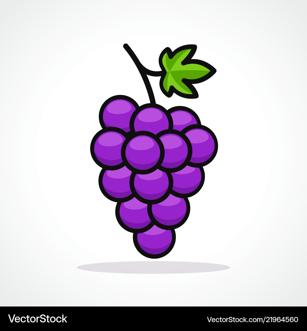 Grape Bunch Icon Royalty Free Vector Image - VectorStock