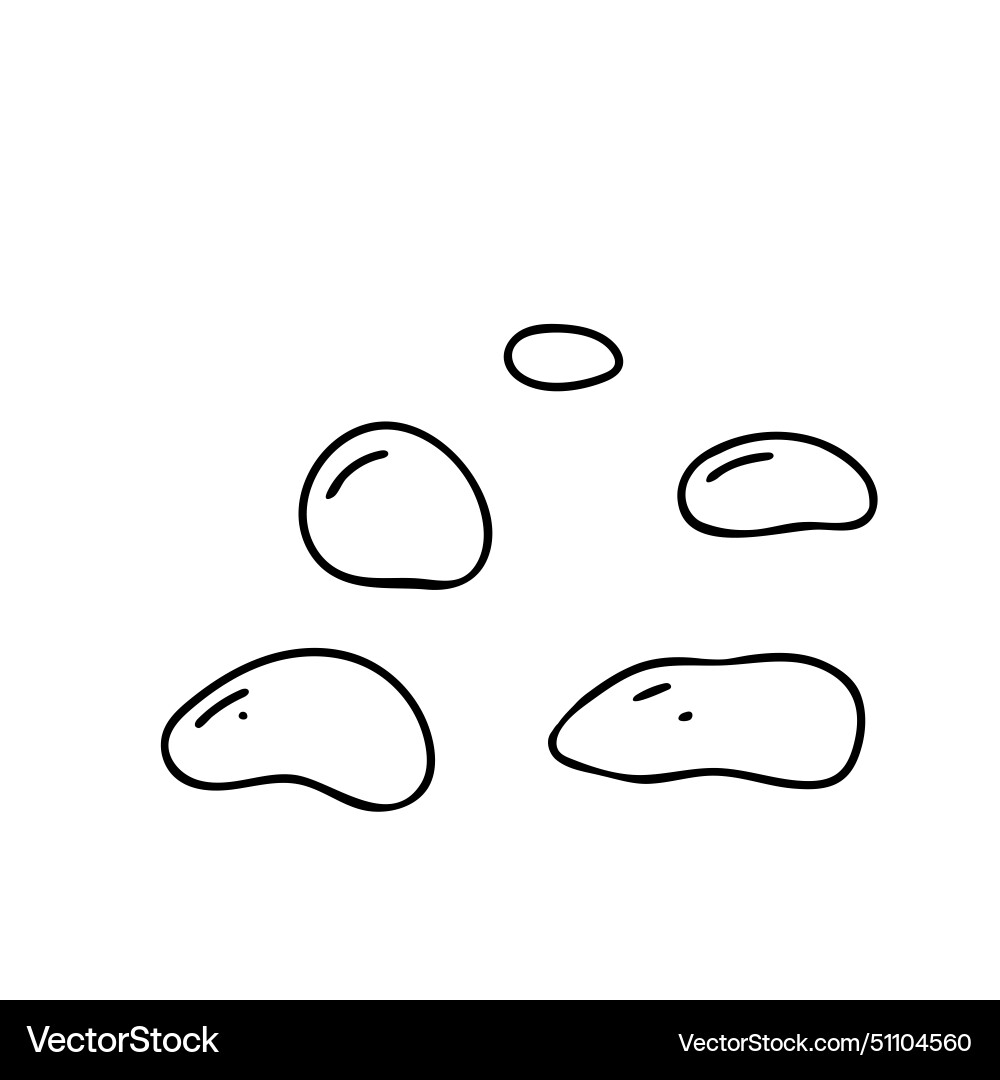 Hand drawn stones rocks Royalty Free Vector Image