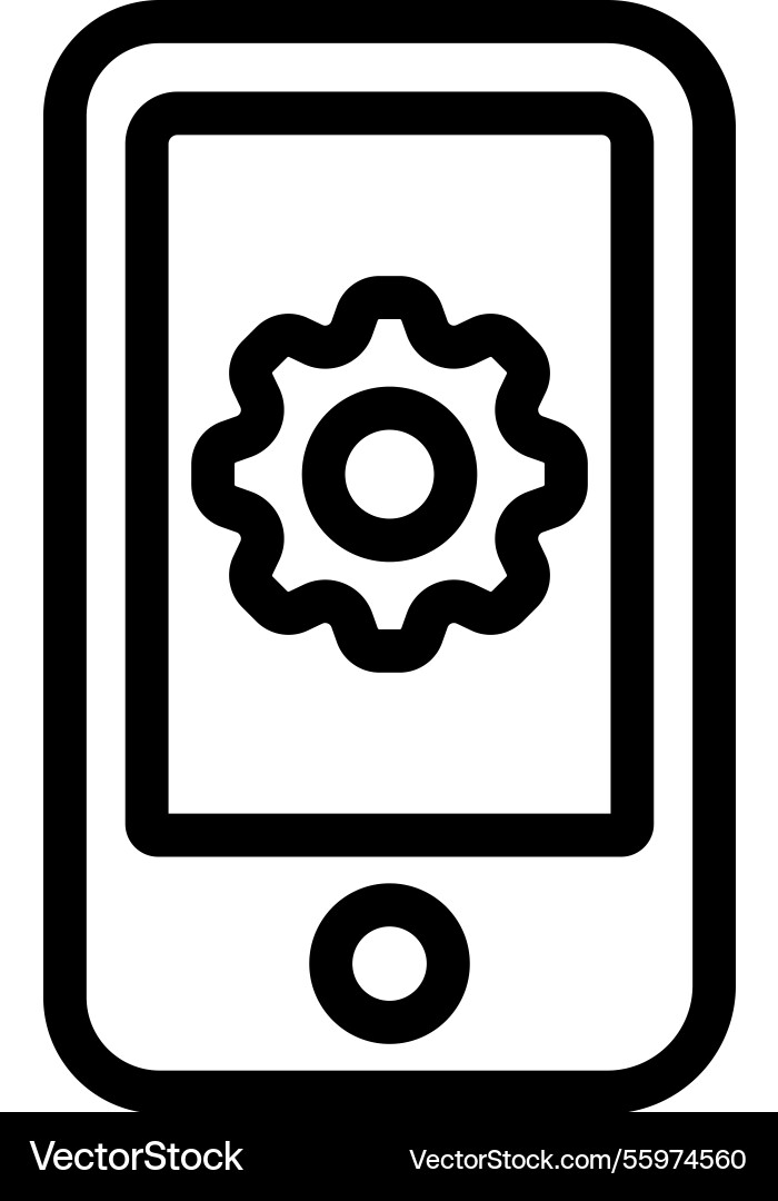 Mobile configuration icon Royalty Free Vector Image