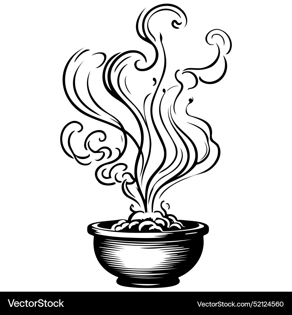 Sketches smoke isolated hand drawn line Royalty Free Vector