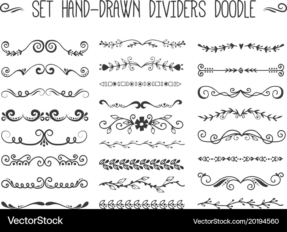 Text separator decorative divider book typography Vector Image