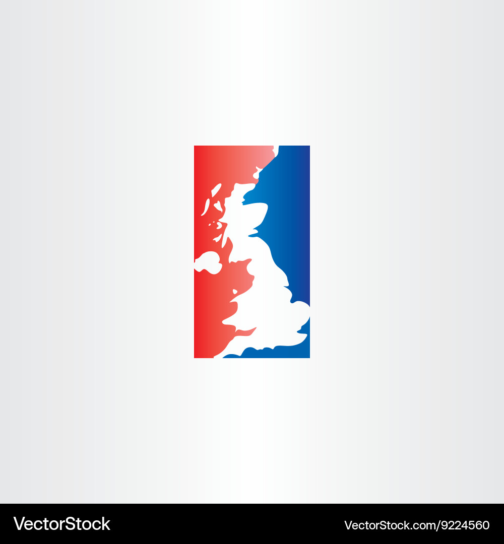 United kingdom logo icon map Royalty Free Vector Image