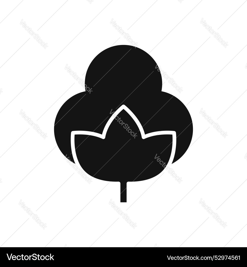 100 cotton icon symbol on white background Vector Image