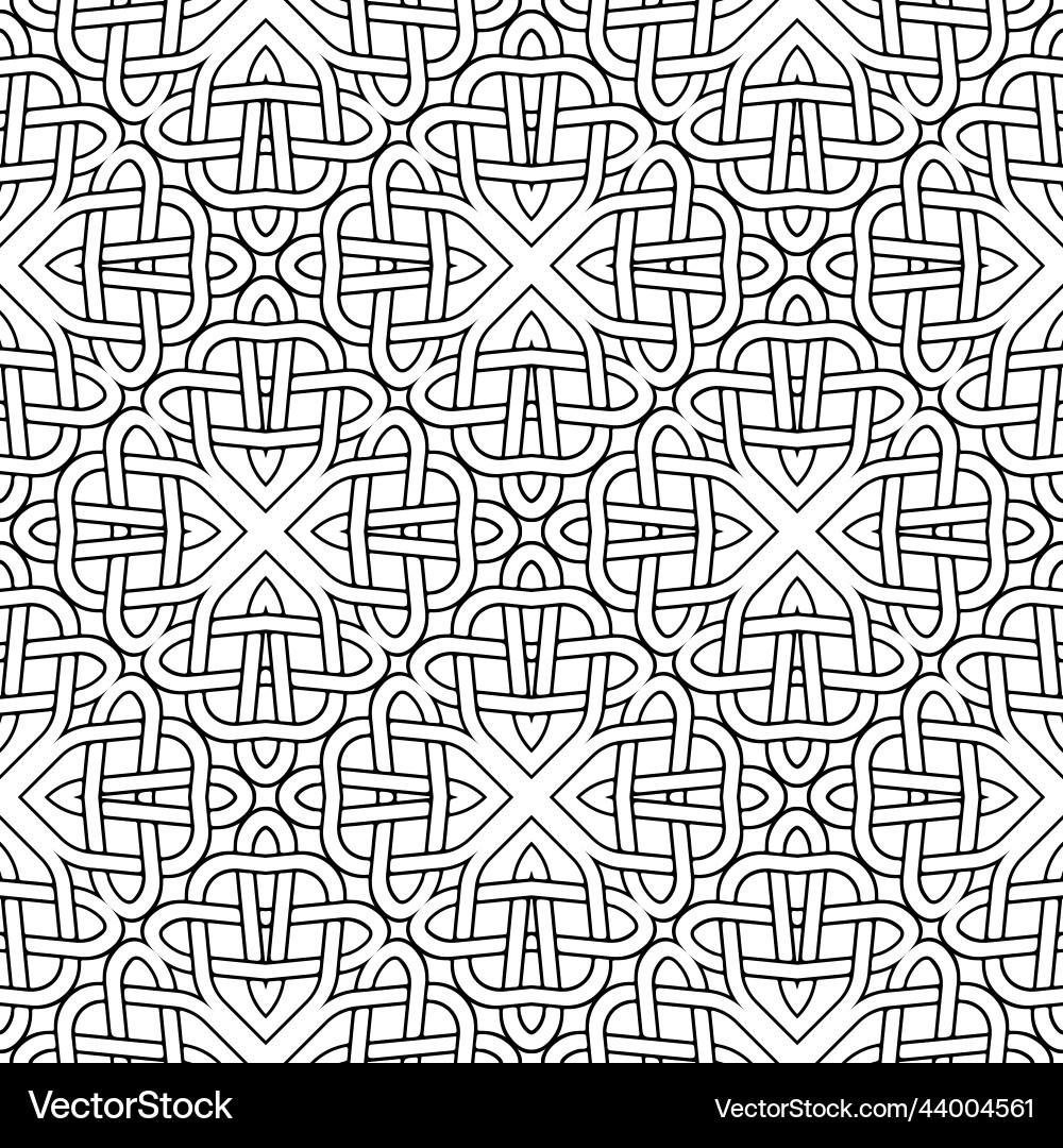 Celtic braided seamless pattern intricate line Vector Image