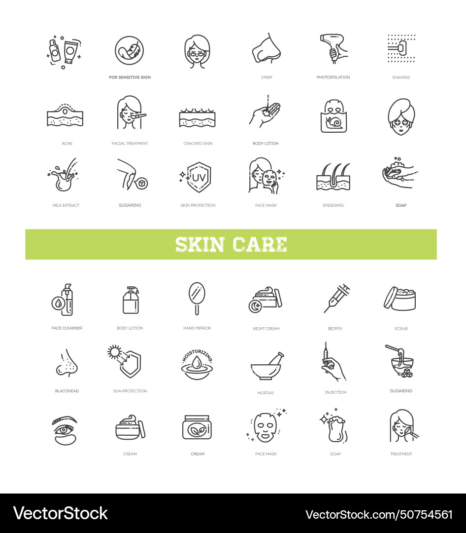 Cosmetology skin care Royalty Free Vector Image