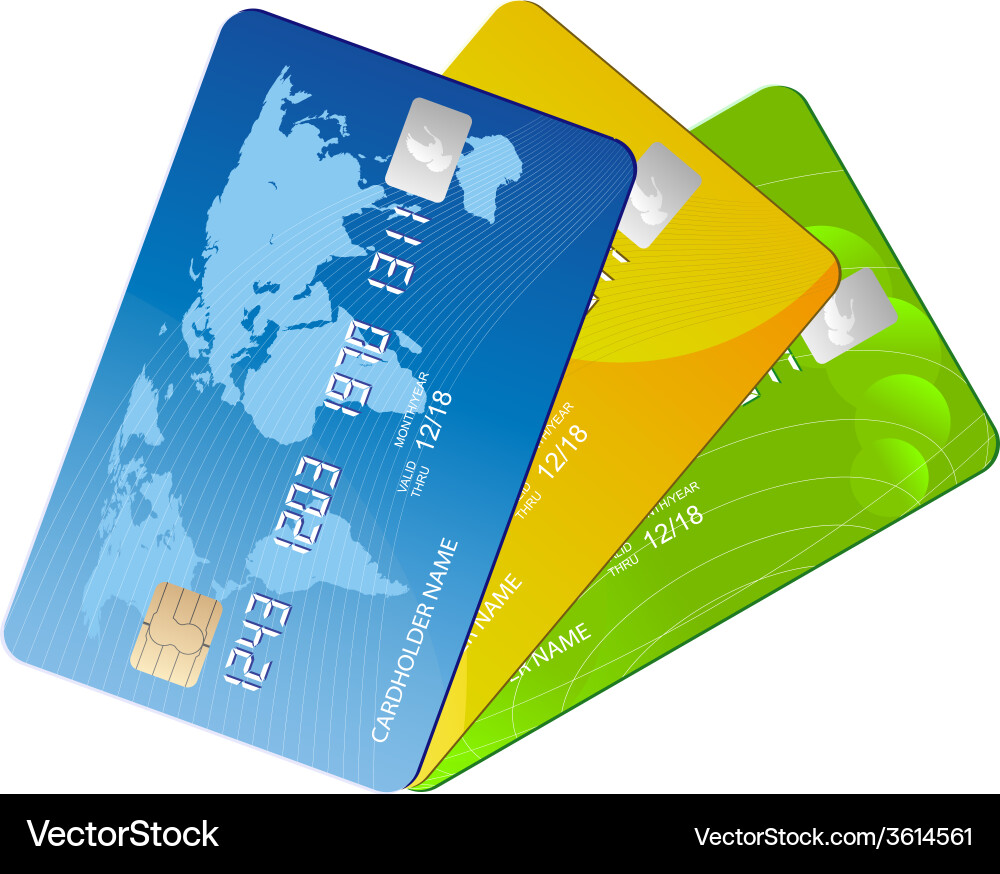 Credit cards Royalty Free Vector Image - VectorStock