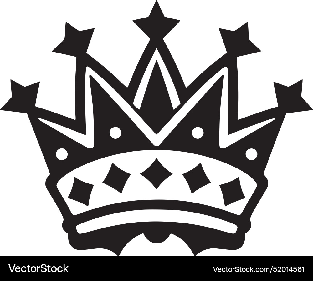 Crown - minimalist and simple silhouette Vector Image
