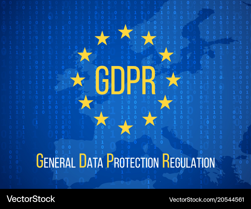 Gdpr general data protection regulation internet Vector Image