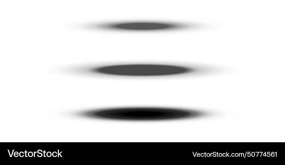 Shadows effects of round or oval shape isolated Vector Image