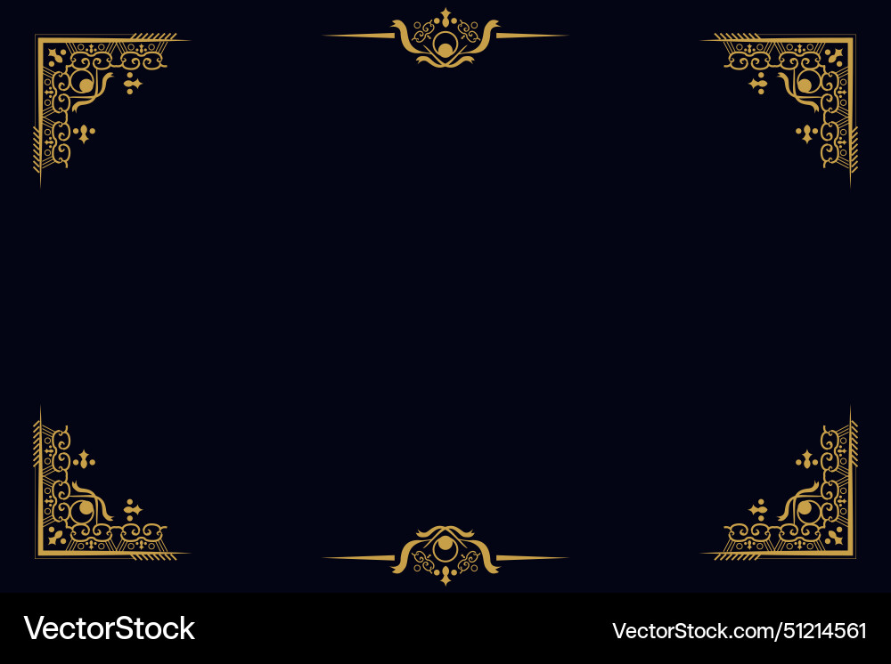 Vintage pattern border ornamental design Vector Image