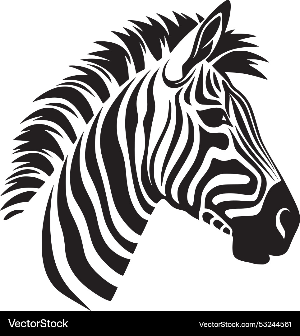 Zebra - minimalist and simple silhouette Vector Image