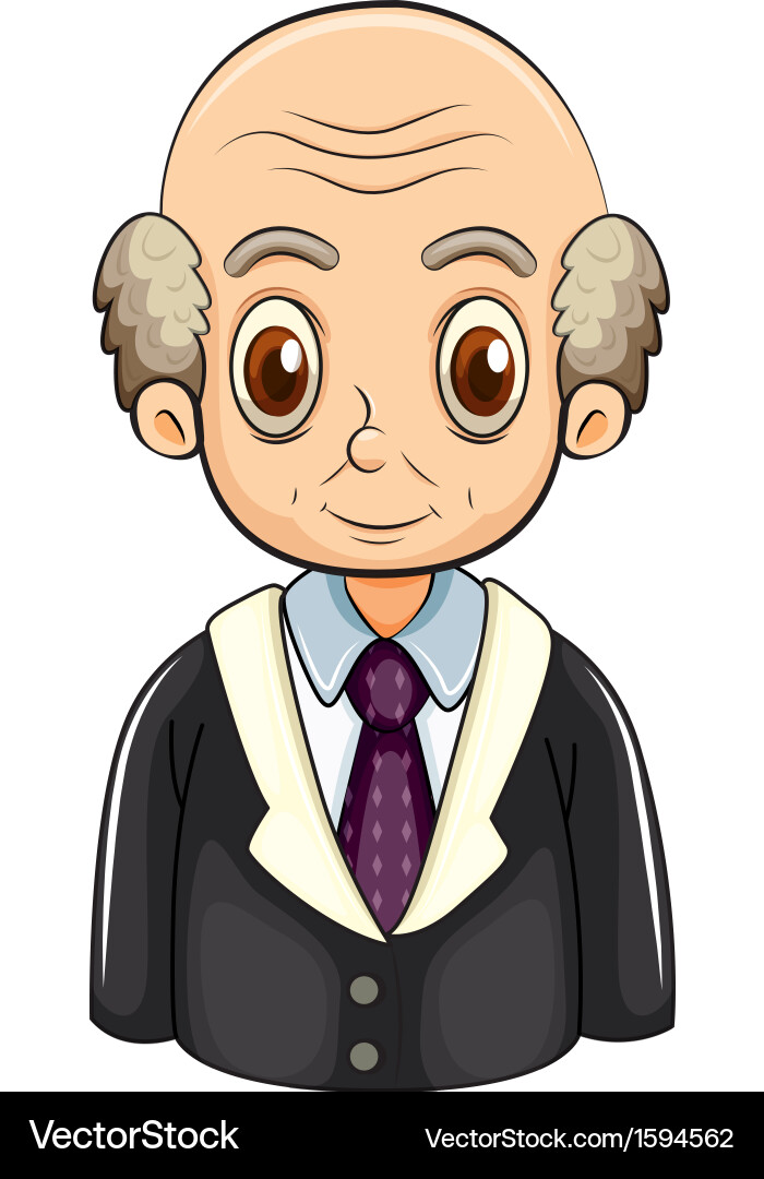 A bald businessman Royalty Free Vector Image - VectorStock