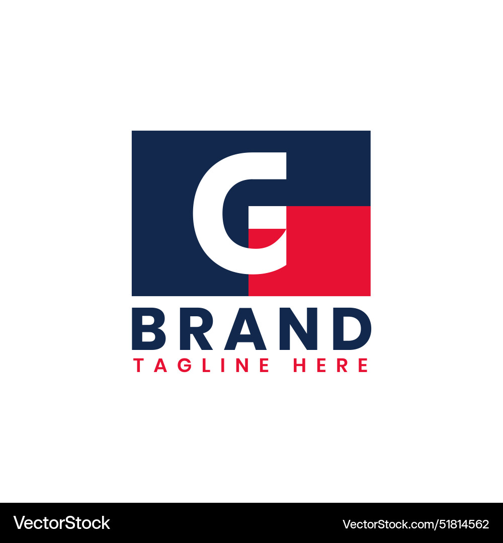 American letter g logo design initial political Vector Image